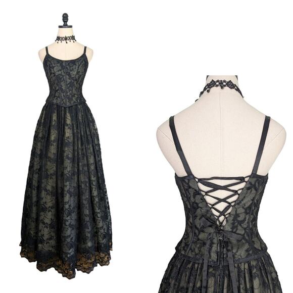 Cache | Dresses | Vintage Cache Prom Dress Maxi Ball Gown Y2k Corset ...